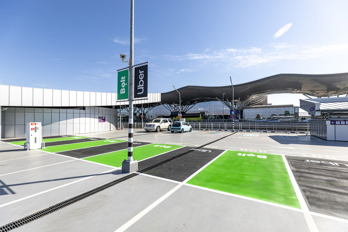 Dedicated parking lots for Bolt and Uber services open at the multi ...
